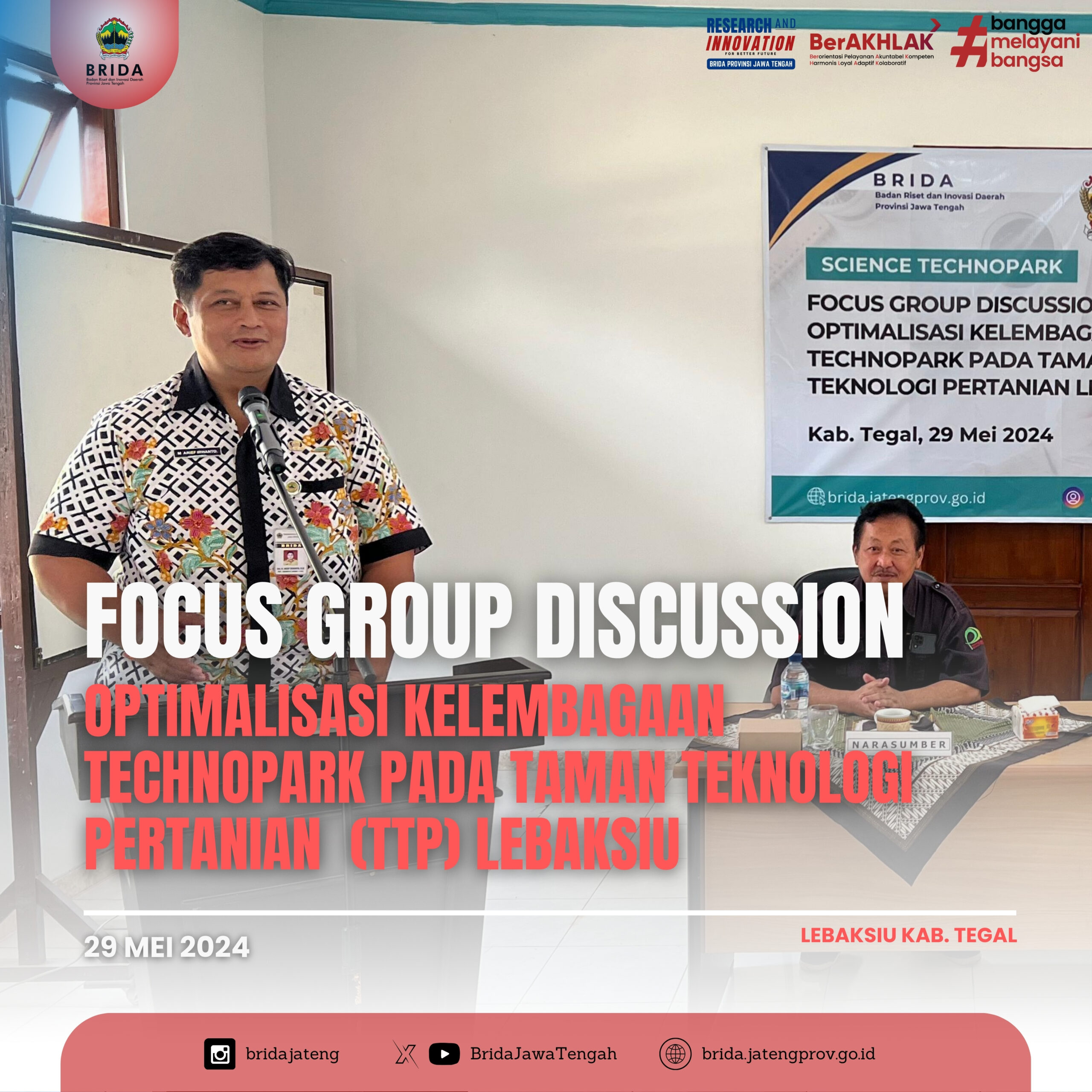 FGD - TAMAN TEKNOLOGI PERTANIAN LEBAKSIU - BRIDA JATENG
